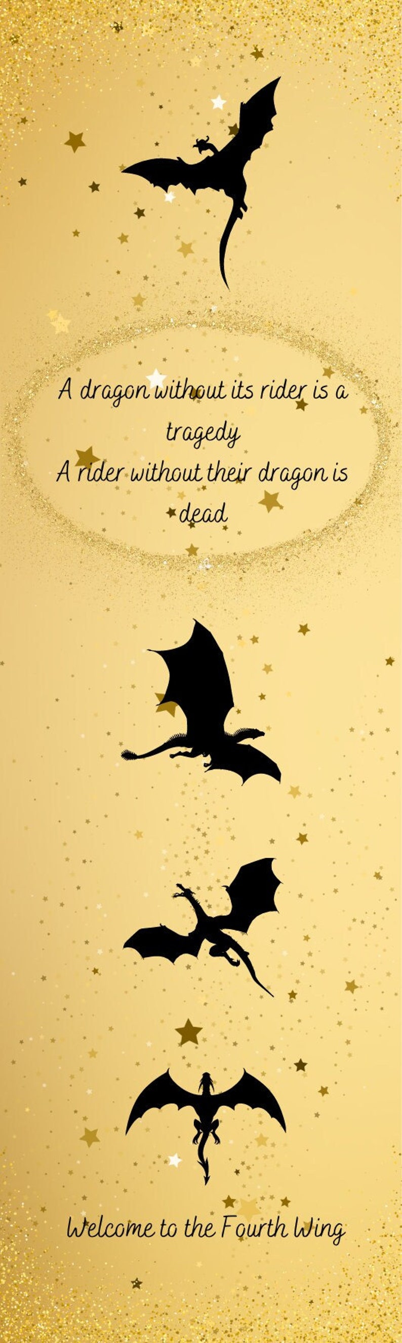 Fourth Wing Bookmark - Etsy