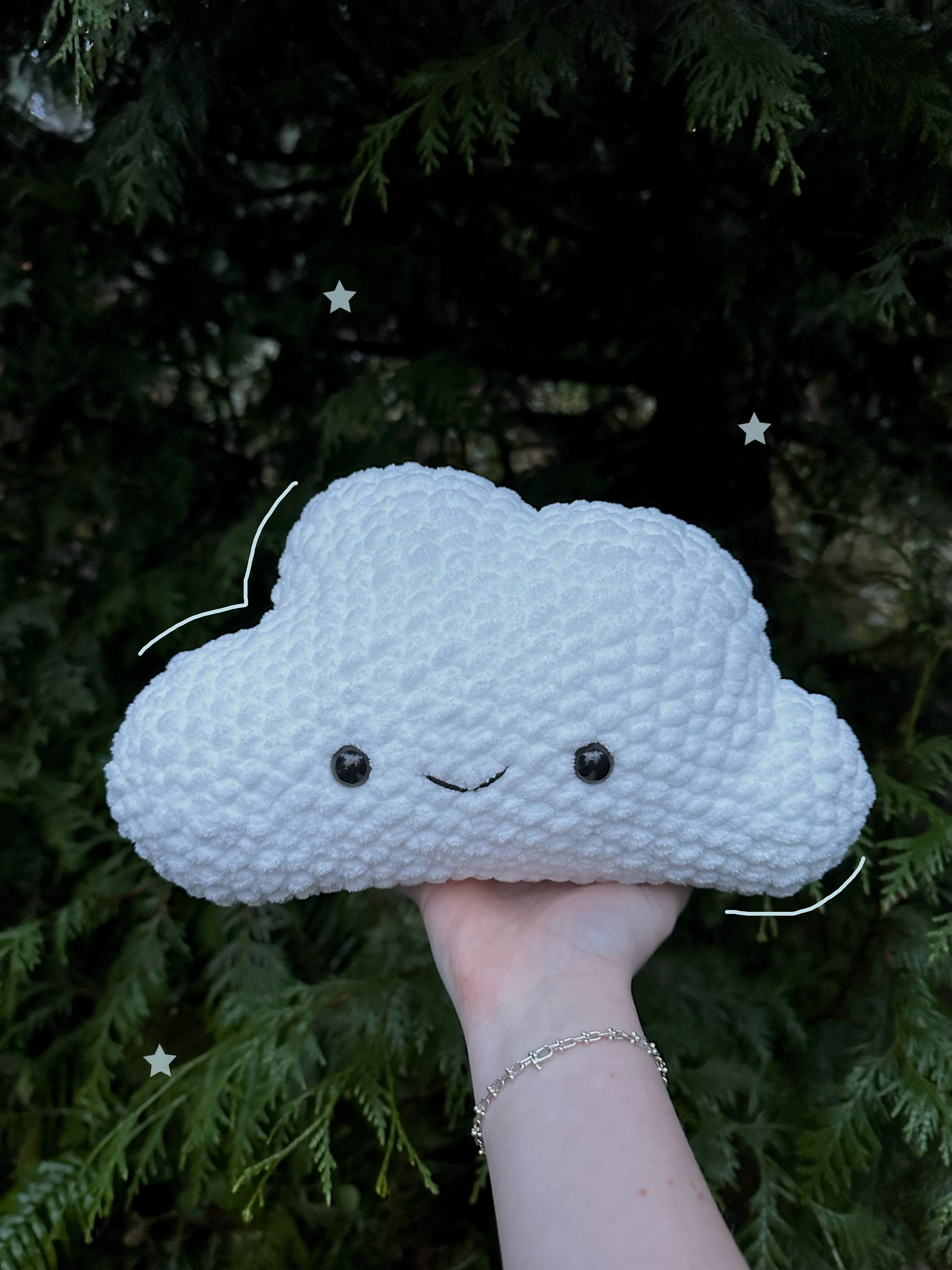 Crochet Cloud Plushie - Etsy