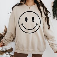Drippy Smiley Face Hoodie - Etsy