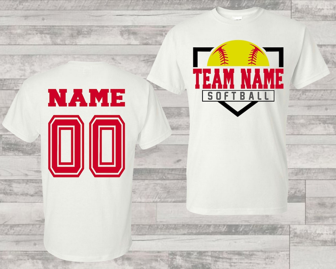 Custom Softball Shirts, Softball Numbers Shirt, Personalized Softball ...