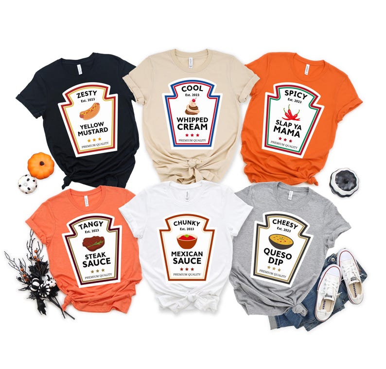 Group Condiments T-shirts, Christmas Matching Shirt, Matching Condiment ...