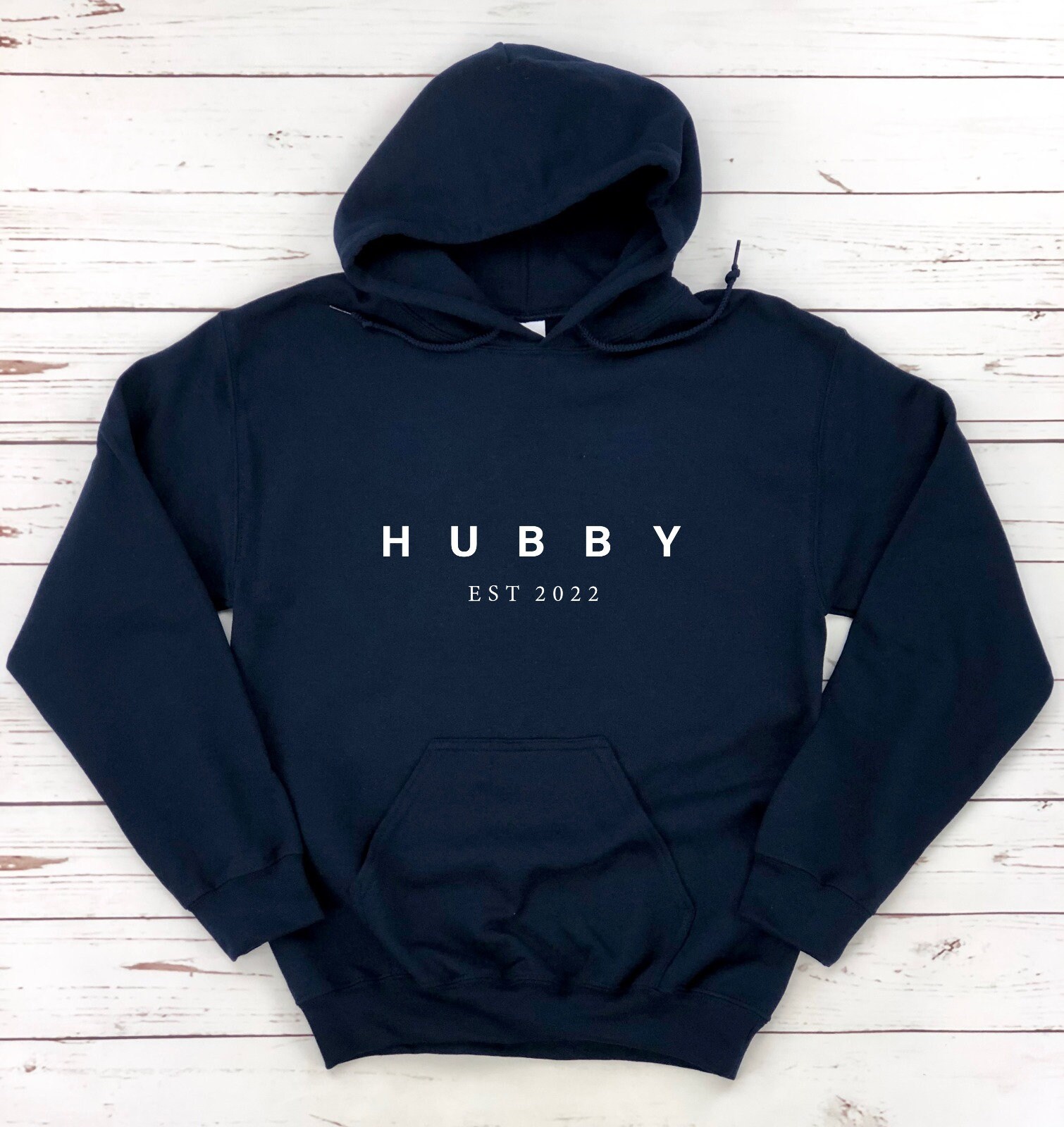 Custom Wifey Hubby EST 2022 Hoodie: Bridal Couple Gift - Etsy