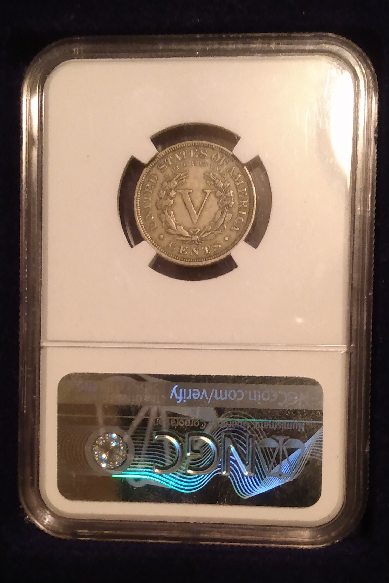 2 Coin NGC Graded Xf45 1883 v Nickels Set . With Cents and Without ...