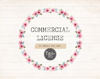 Commercial License - Digital Download Printable Clipart Watercolor ...