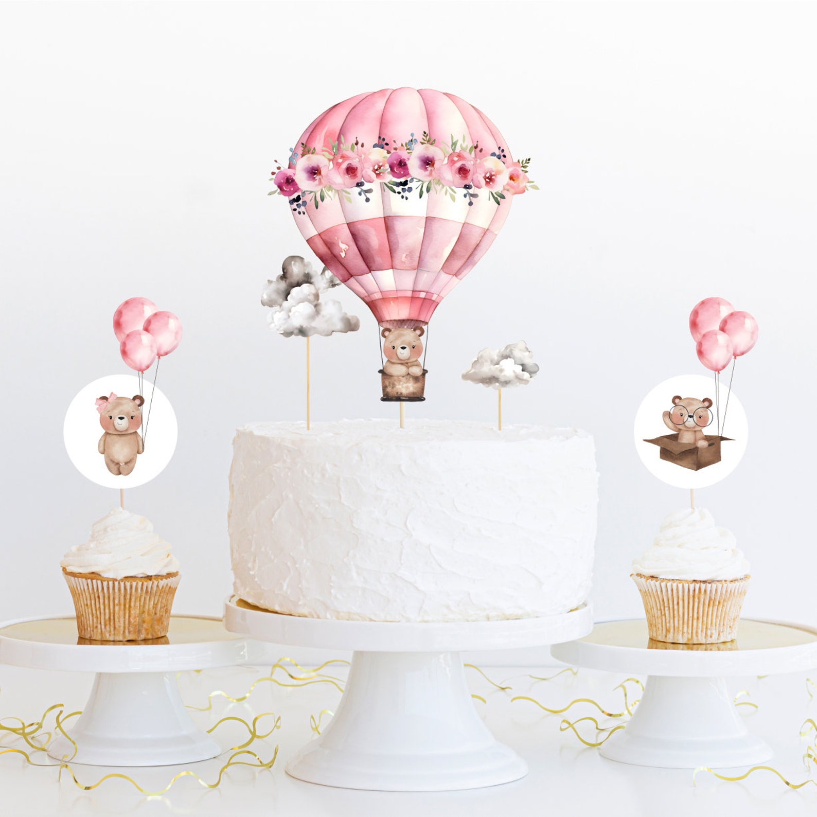 Little Bear,aviator Bear, Traveler, Trip, Balloon, Plane, Parachute ...