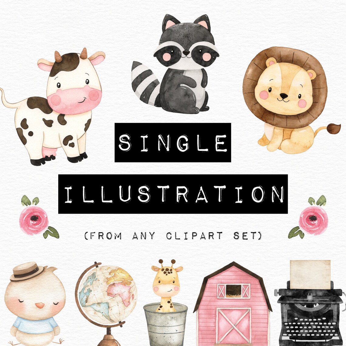 Single Illustration From Any Clipart Set - Etsy