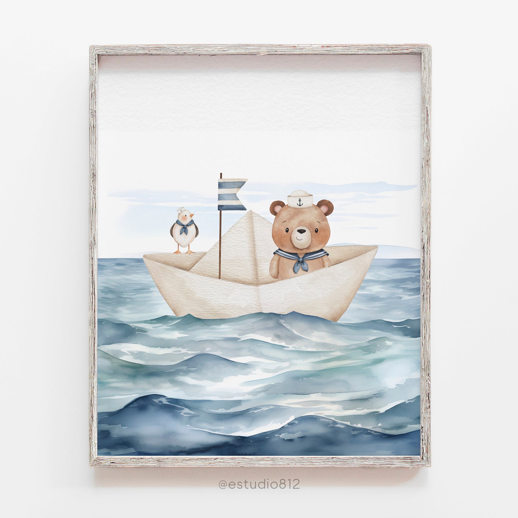 Little Sailor Watercolor Clipart Bundle: Bear Seaman Duck - Etsy