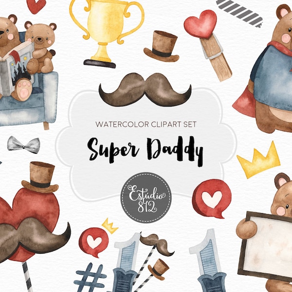 Super Hero Dad Clipart - Etsy