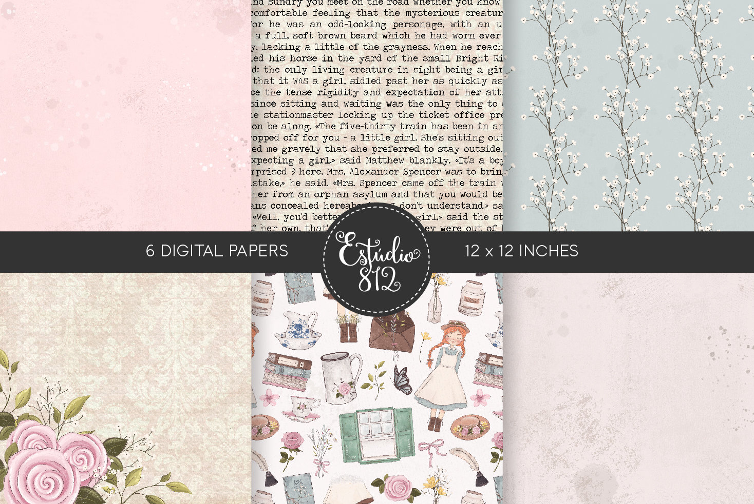 Anne Clipart Vintage Greengables Girls Clip Art Digital Download - Etsy