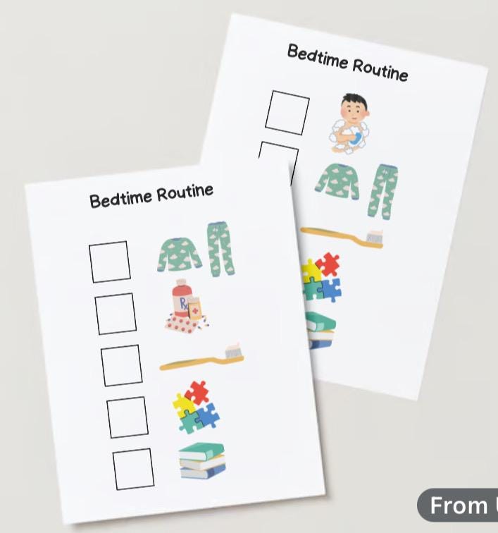 Bedtime Routine Checklist - Etsy