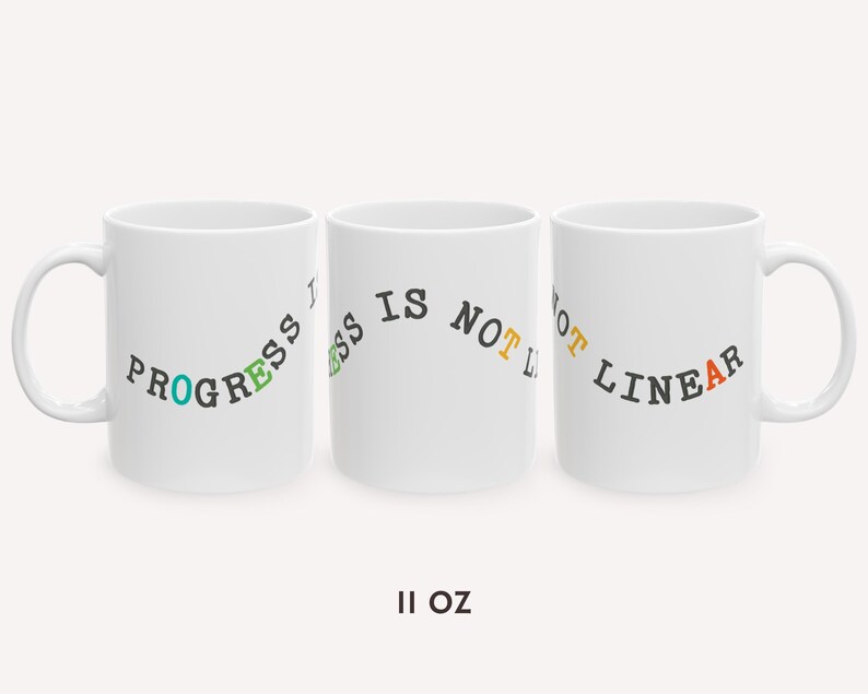 Special Education Teacher Gift Progress is Not Linear Mug, Sped Teacher Cup, Special Education ...