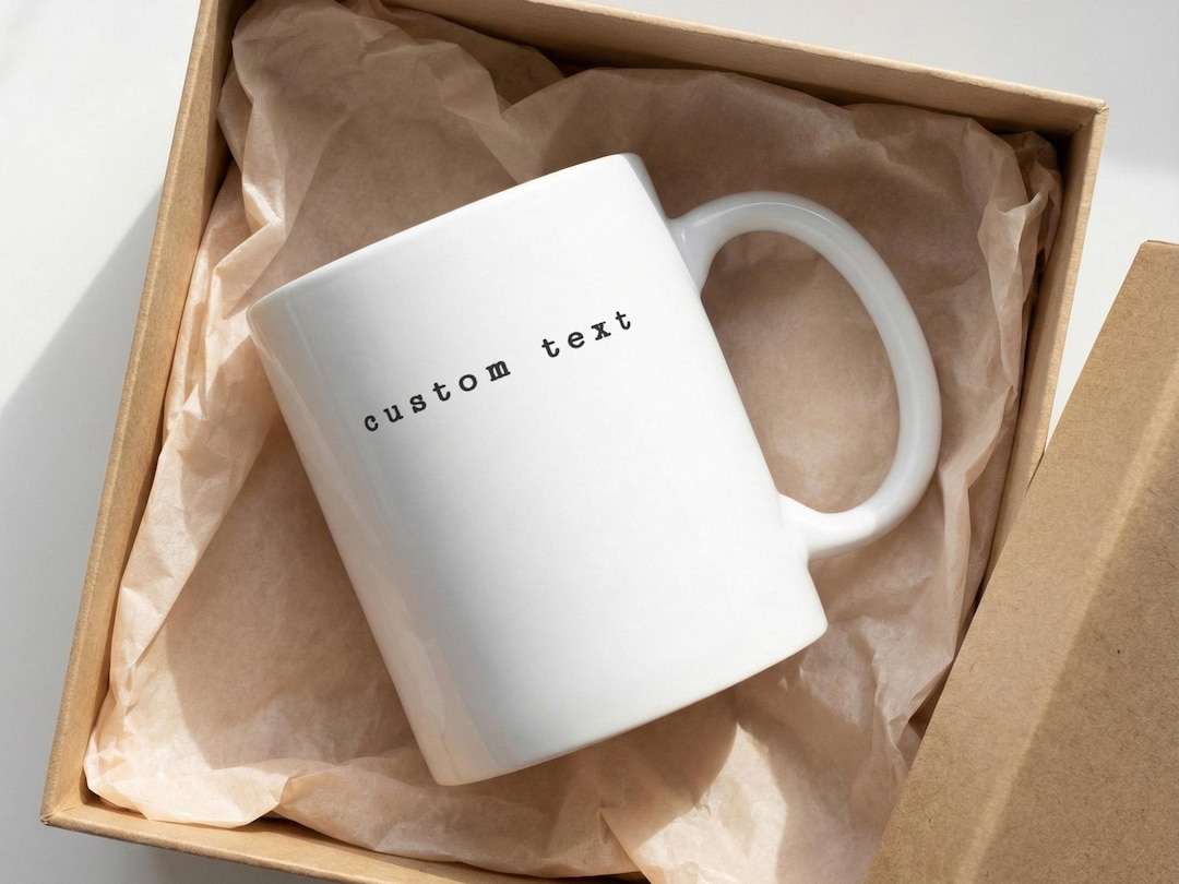Custom Text Coffee Mug, Personalized Mug With Your Own Words or Quote ...