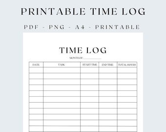 Employee Time Sheet Simple Time Sheet Employee Hours Tracker - Etsy