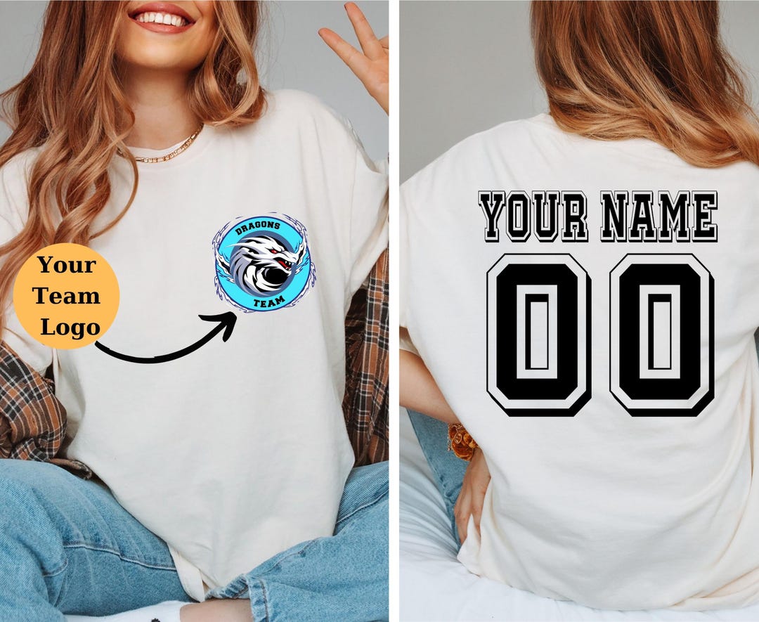 Custom Football Shirt With Your Team Logo, Team Logo Game Day Shirt ...
