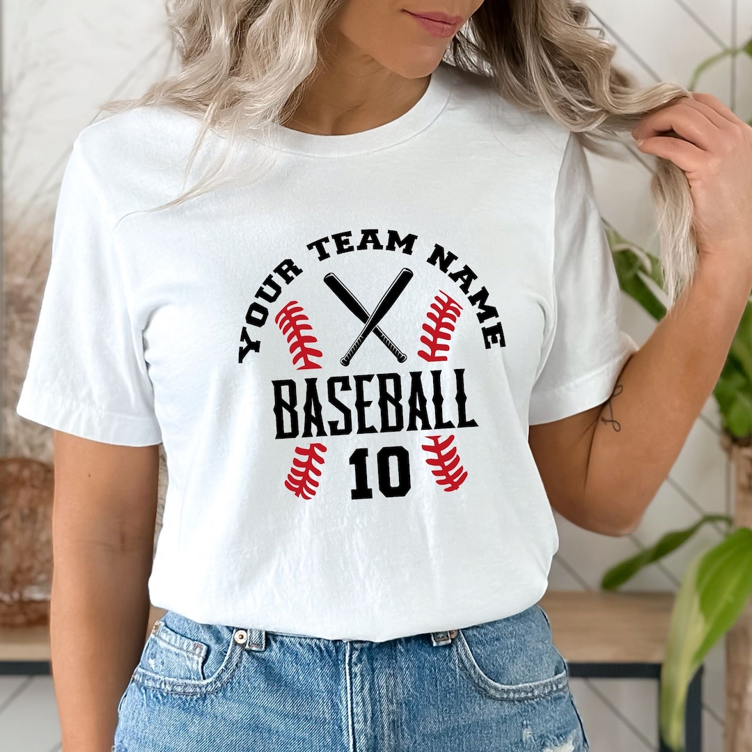 Custom Baseball Shirts, Mom Baseball Shirts, Personalized Baseball ...