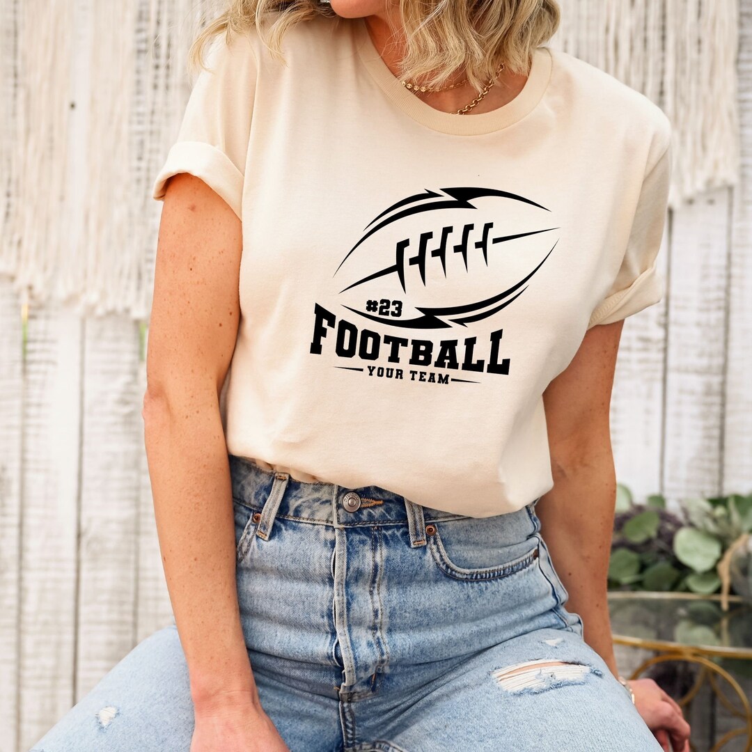 Custom Football Team T-shirt: Personalized Game Day Tee - Etsy