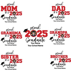 Personalized Photo Graduation 2025 Shirt, Custom Graduation 2025 Family ...