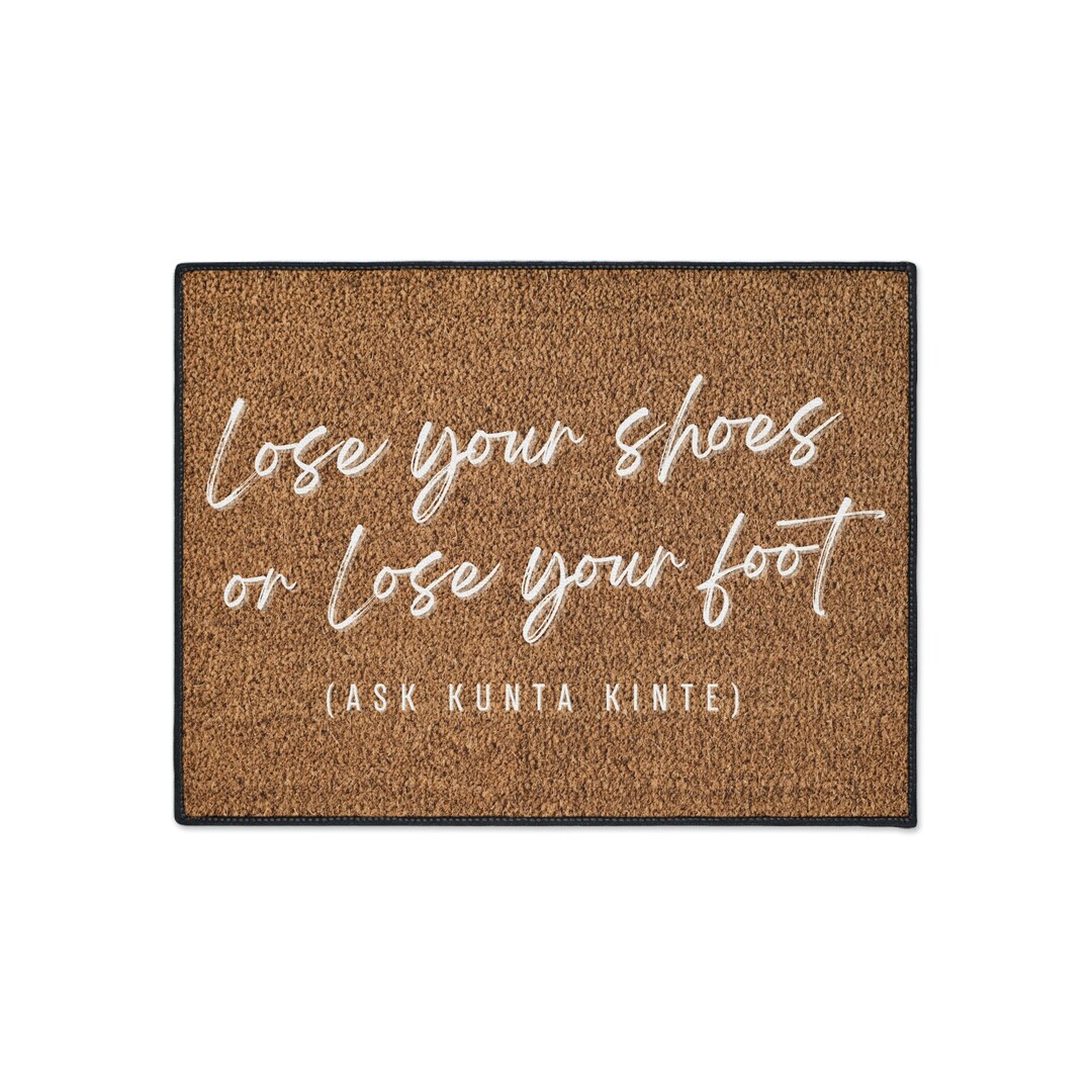 Lose Your Shoes or Lose Your Foot Door Mat - Brown - Etsy
