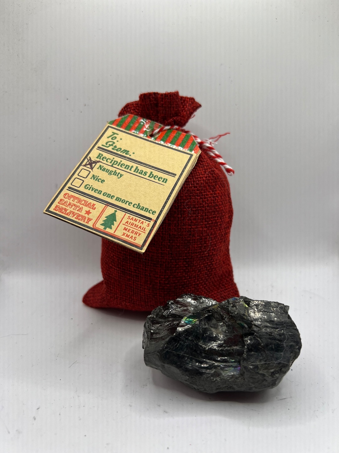 Naughty List Gram ~ Lump of Coal Gag Gift - Etsy