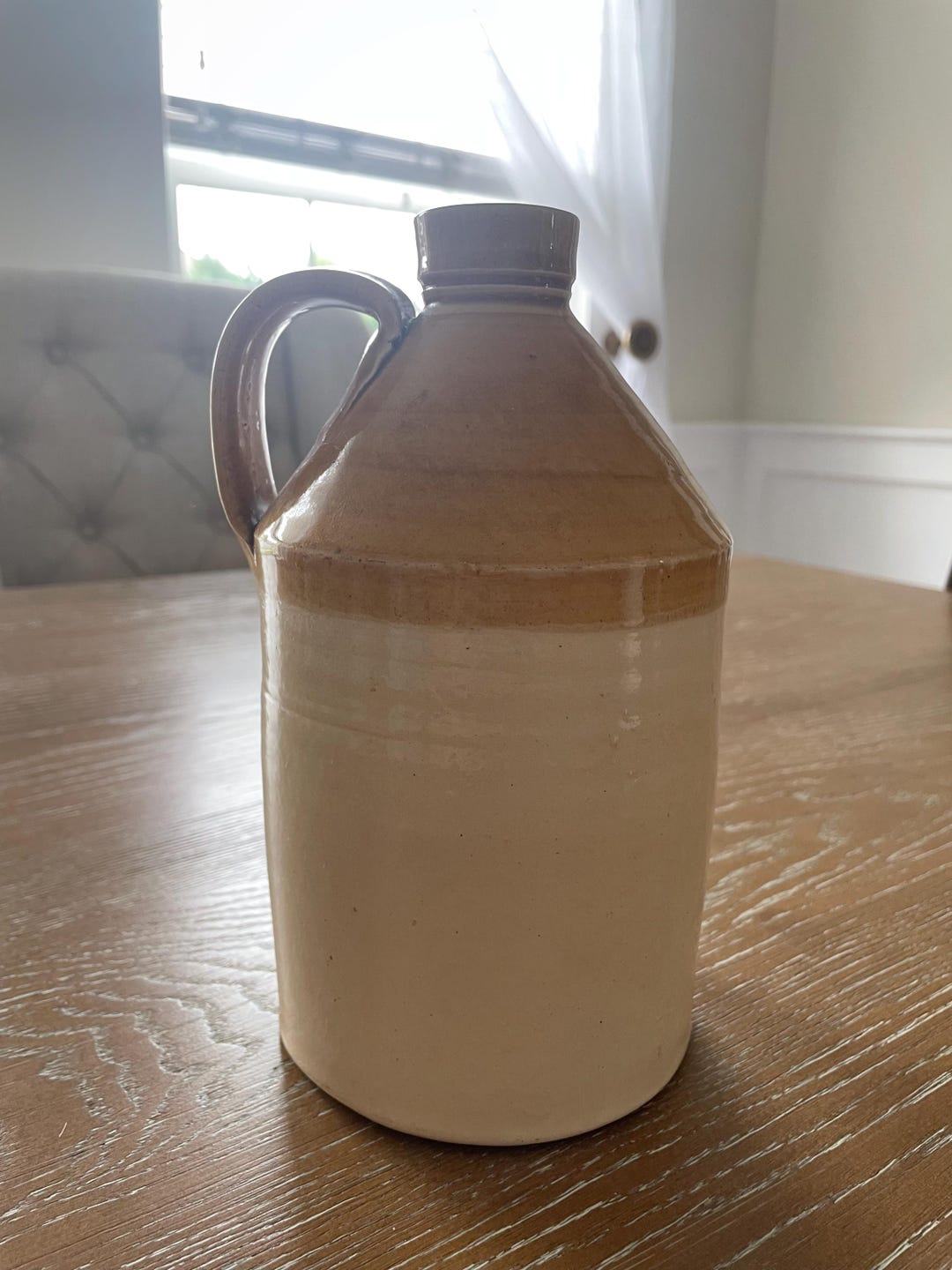 Swanson Pottery Vintage Victorian Salt Glazed Moonshine Jug With Handle ...