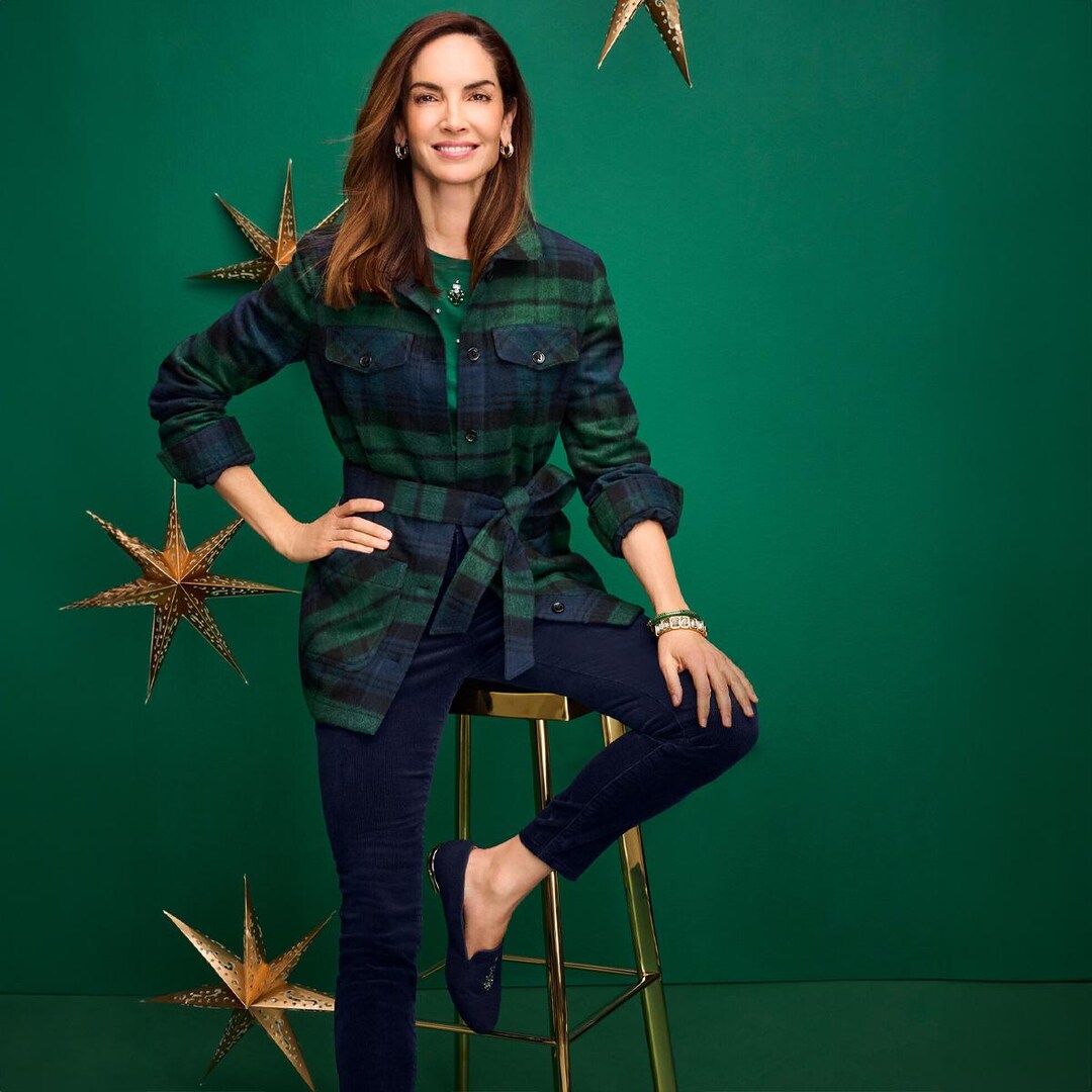 NWT Talbots 2024 Tie Waist Shirt Jacket Snowfall Plaid, Misses XS-XL ...