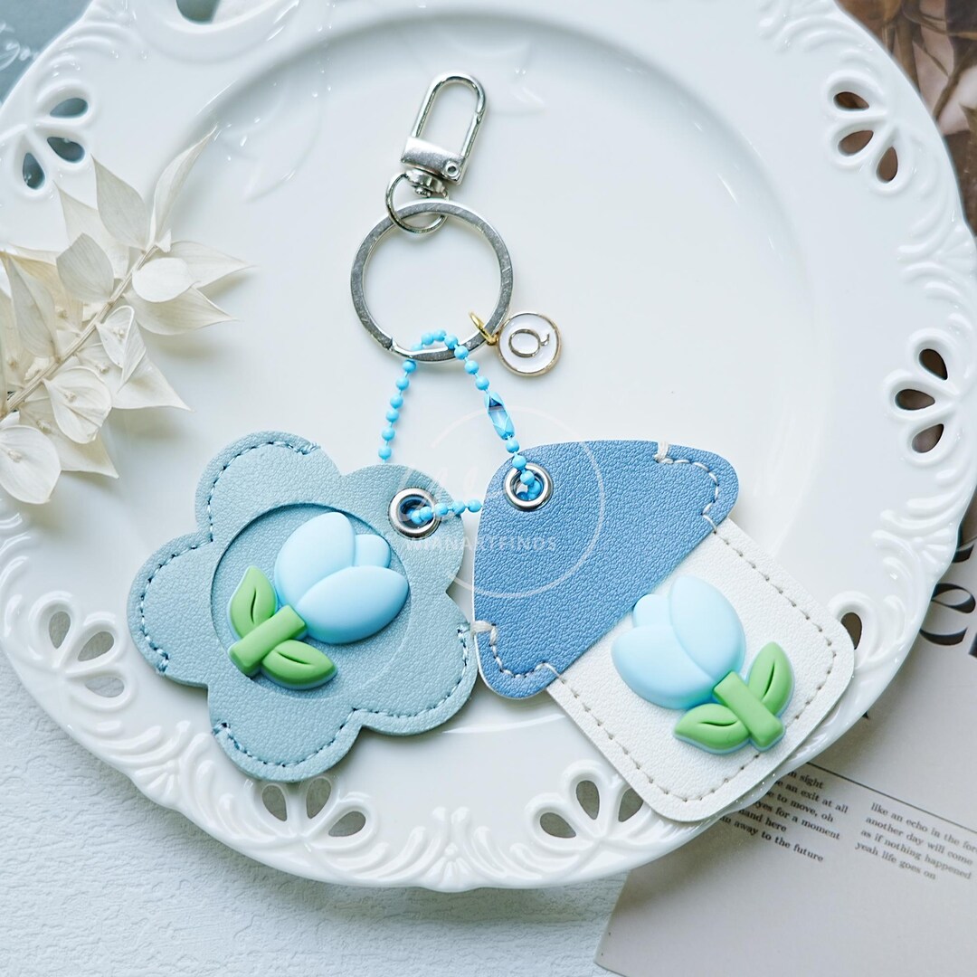 Personalized Leather Key Covers, Tulip Key Cover, Home Key Topper ...