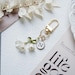 Custom Floral Keychain, Floral Gold Keyholder, Lily of the Valley Charm ...