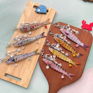 Fish Bait Keychain, Lucky Keyring, Fish Lure Keychains, Keychain With ...