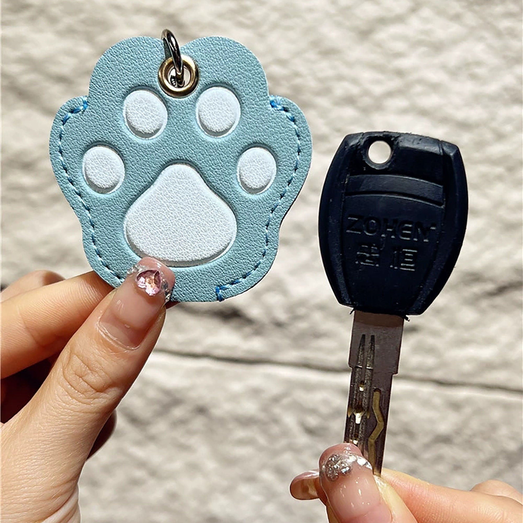 Kawaii Cat Paw Key Coverleather Key Coverscute Key - Etsy