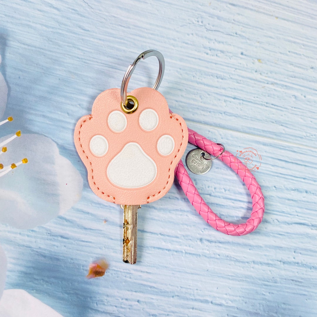 Kawaii Cat Paw Key Cover,leather Key Covers,cute Key Cover,kawaii Key ...