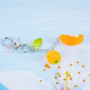Mini Orange Keychain,cute Fruit Keychain,kawaii Phone Charm,birthday ...