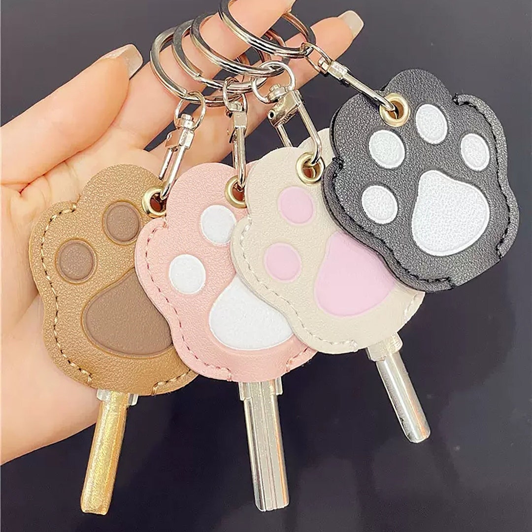 Kawaii Cat Paw Key Coverleather Key Coverscute Key - Etsy