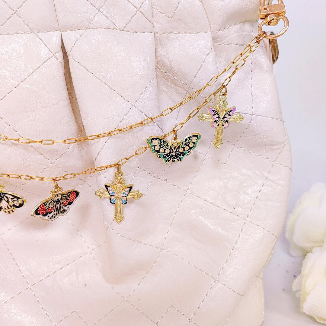 Colorful Butterfly Bag Charm, Design Your Purse Charm Chain, Purse ...