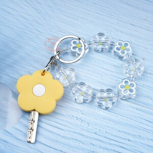 Yellow Flower Key Cap,pvc Key Covers,cute Key Cover,kawaii Key Cover ...