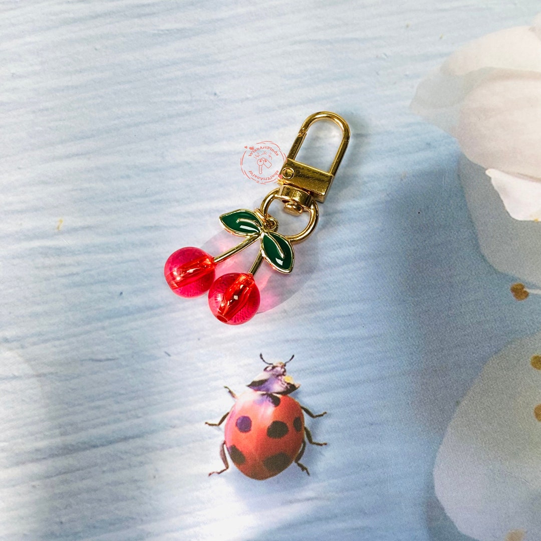 Cute Cherry Keychain,kawaii Fruit Keychain,kawaii Phone Charm,birthday ...