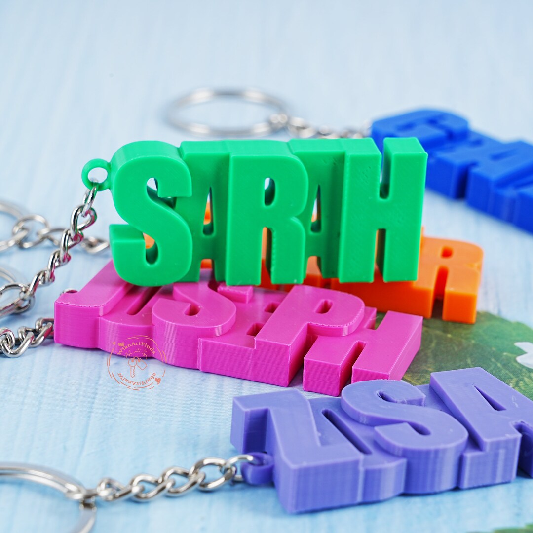 Custom 3D Printed Keychain,personalized Name Keychain,3d Printed Name ...