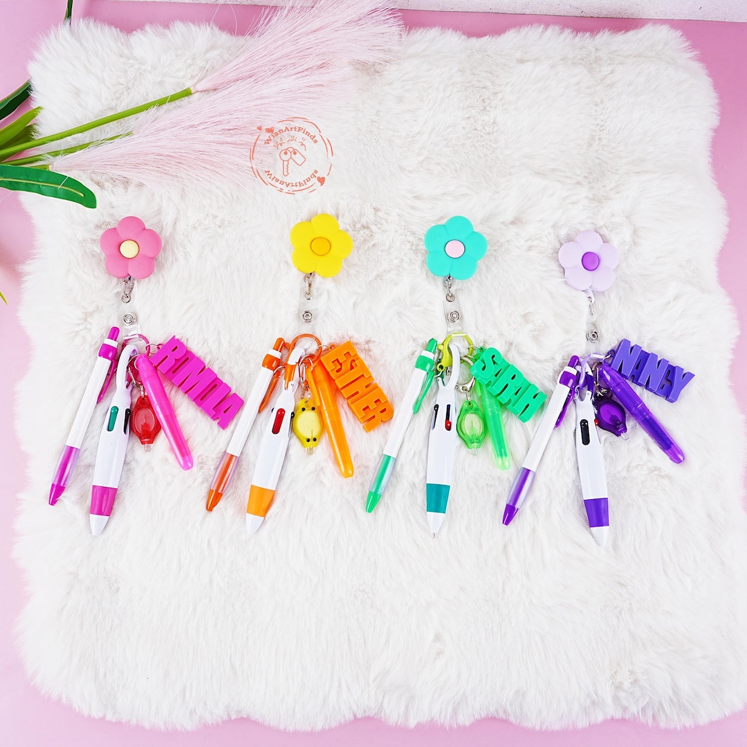 Badge Reel Pen Set for Nurse,mini Highlighter,mini Light,nurse Pens ...