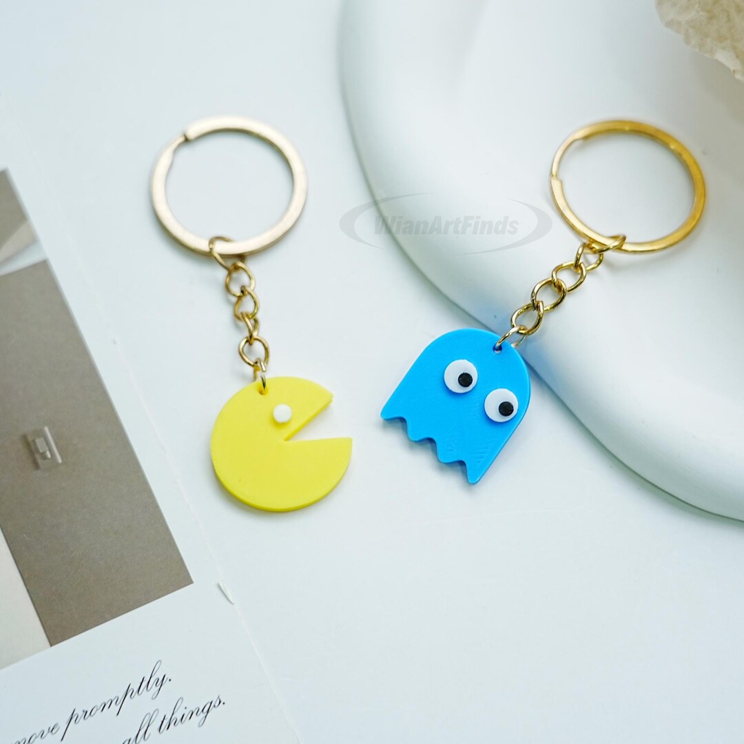 Handmade Cute Couple Keychain, Cartoon Keychain, Adorable Keyring ...