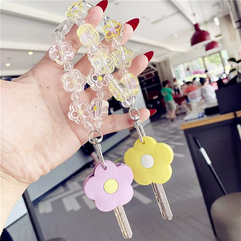 Flower Key Coverpvc Key Coverscute Key Coverkawaii Key - Etsy