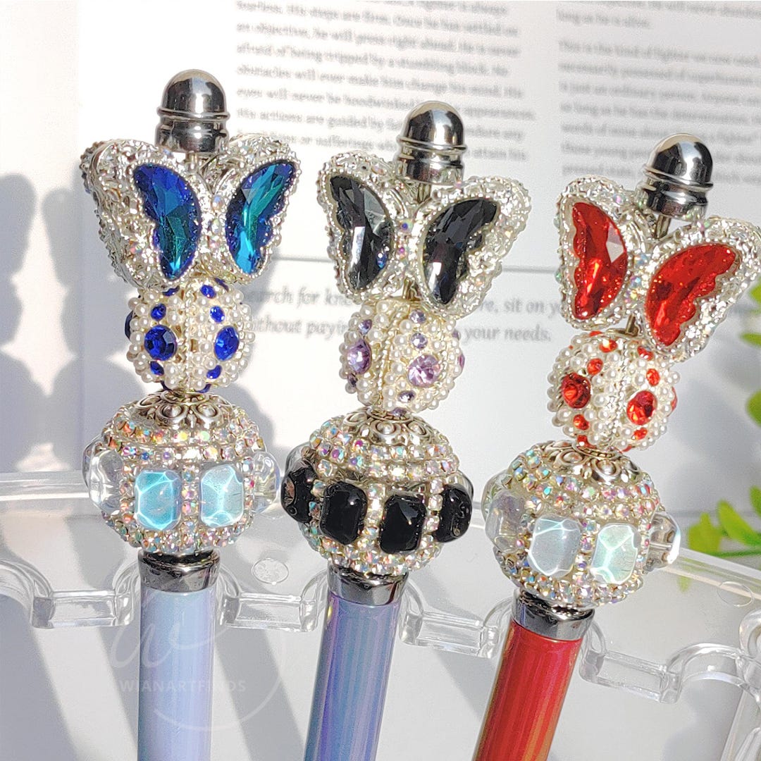 Butterfly Series Pen Kit, Bead Ballpoint Pens, Decorative Writing Pens ...