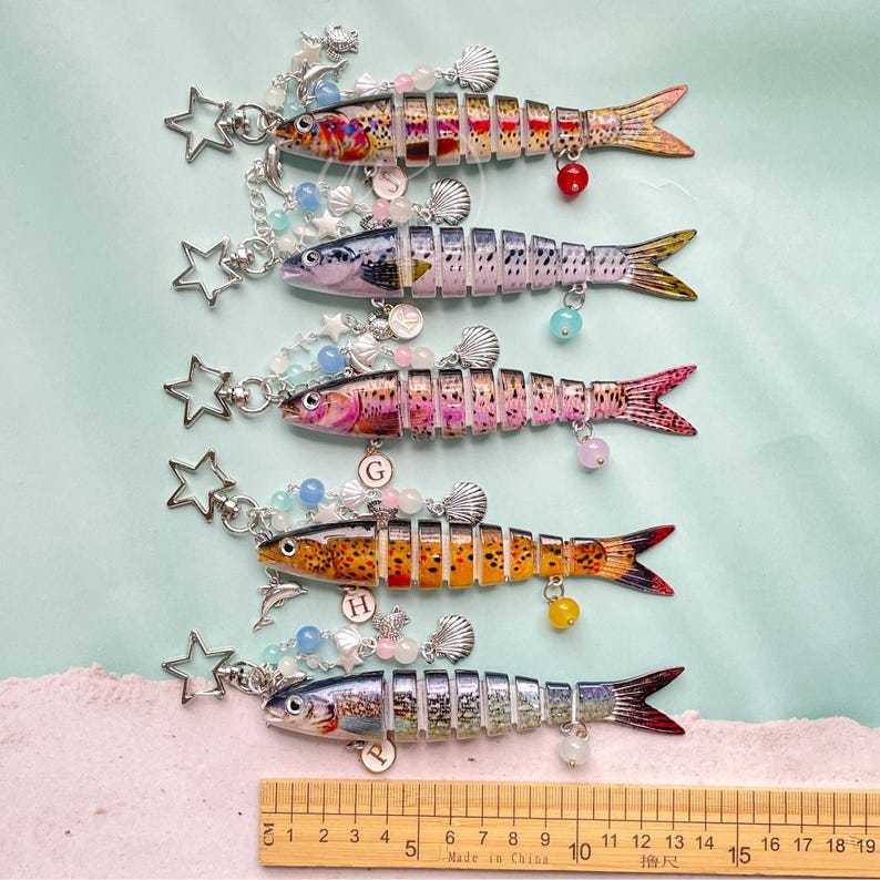 Fish Bait Keychain, Lucky Keyring, Fish Lure Keychains, Keychain With ...