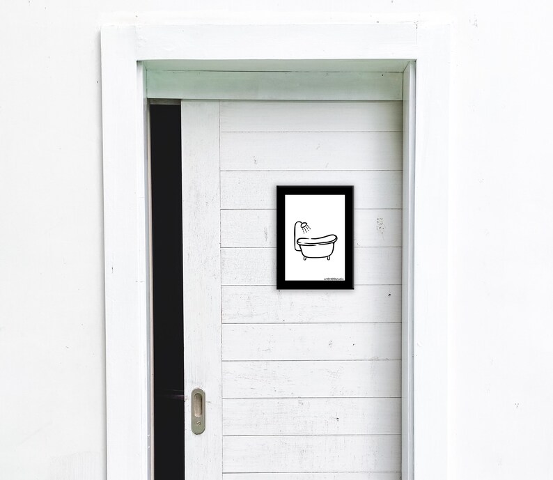 Charming BATHROOM Sign Digital Download - Add Style to Your Lavatory ...