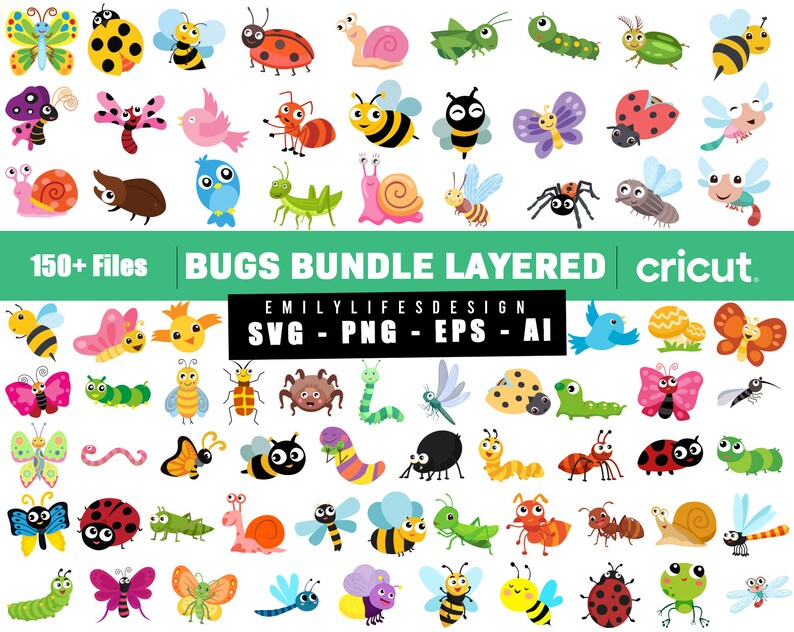 Bugs Svg Bug Svg for Cricut Bugs Clipart Insects SVG Bugs - Etsy
