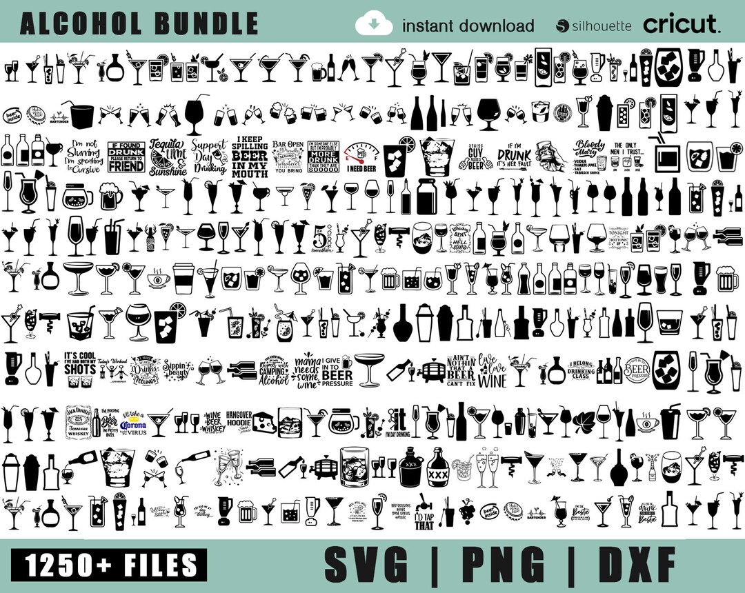 Buy Cocktail Svg Alcohol Svg Bundle Alcohol Glass Svg Shot Online in ...