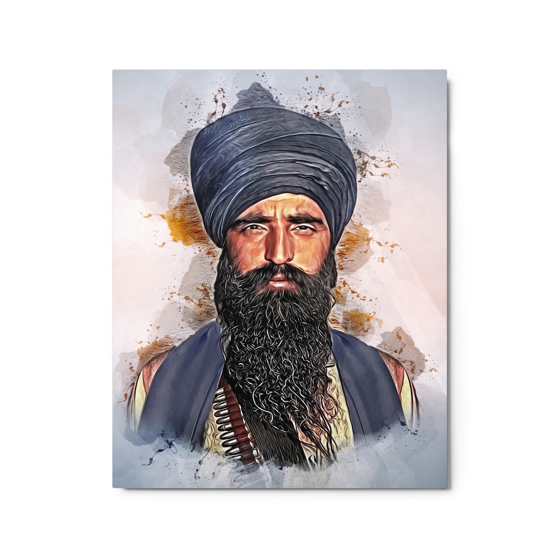 Sant Jarnail Singh Bhindranwale, Metal Art Print, Sikh Art Painting ...