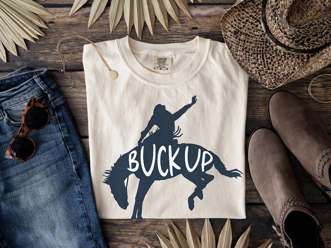Bucking Bronco Shirt Buck up Western Shirt Comfort Colors Rodeo Shirt ...