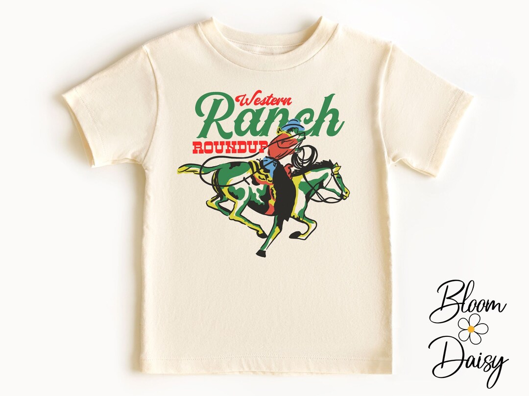 Western Shirt for Kids Ranch Roundup Kids Rodeo Tshirt Toddler T-shirt ...