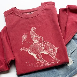 Bucking Bronco Sweatshirt Comfort Colors Western Shirt Western ...