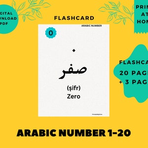 Arabic Number 1-20 Educational Flash Cards | Islamic Wallpaper | Muslim ...