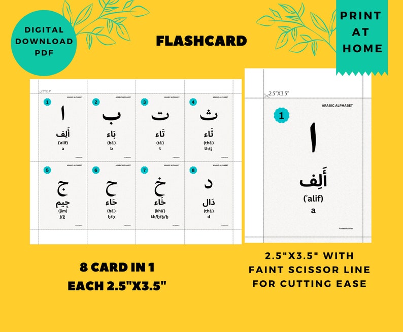 Arabic Alphabet Educational Flash Cards | Islamic Wallpaper | Muslim ...